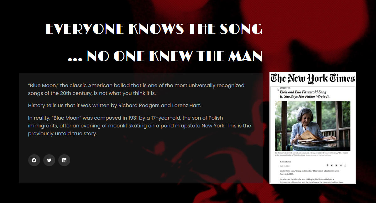 About - Blue Moon Song